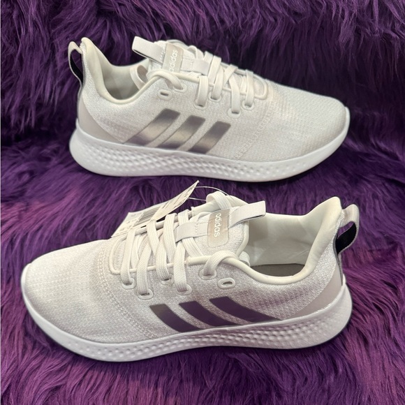 adidas | Shoes | Adidas Puremotion White Silver Metallic Womens | Poshmark